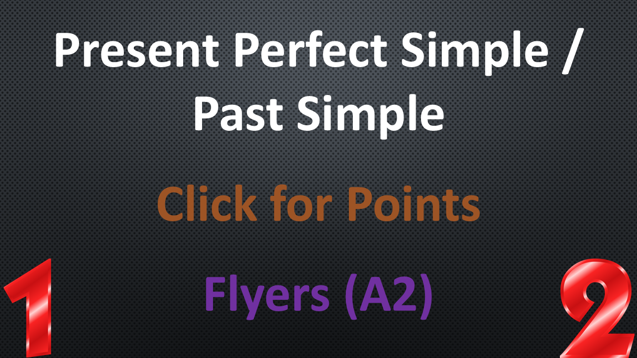 Flyers - Present Perfect Simple - Past Simple - Click for Points | Play ...